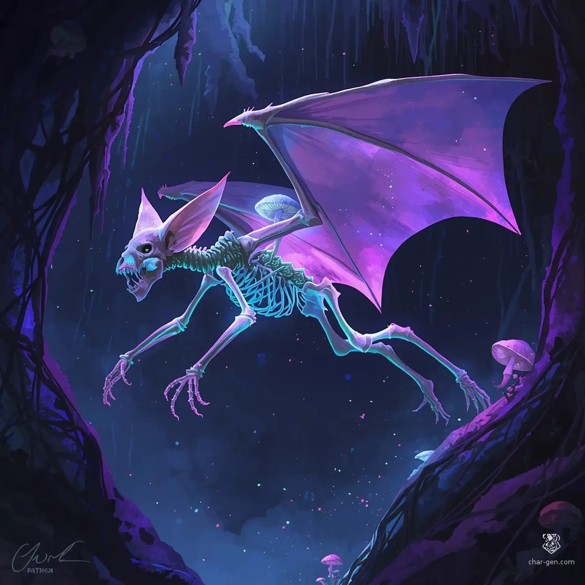 Spore Bat | Fantasy Monster Generated by CharGen